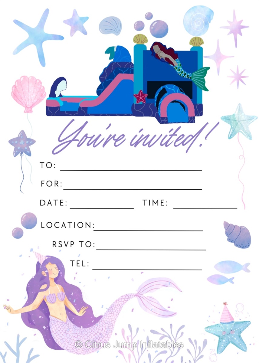 Invitations - Party rental service in Florida, Citrus county, Hernando ...